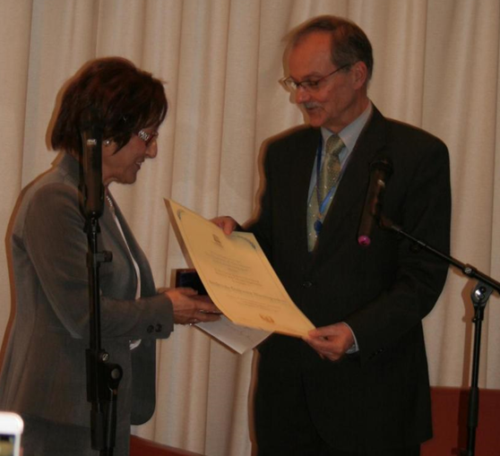 UNESCO Medal received by Androula Nassiopoulou- NCSRD - SiNANO
